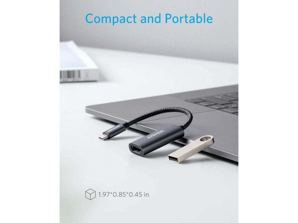 Anker PowerExpand+ USB-C to HDMI 4K@60Hz Adapter, with Nylon Braiding ...