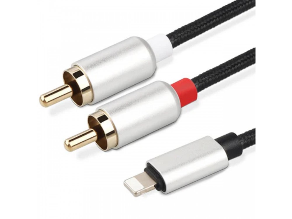 Nordic Lightning Male to 2RCA Male 1.2m. Auxiliary Stereo Y Splitter ...